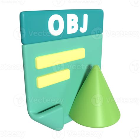 Obj File Extension 3d Illustration Icon 34093878 Png