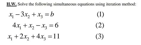 solved h w ﻿solve the following simultaneous equations