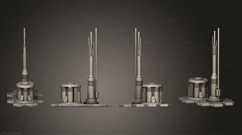 Figurines Simple Cybertech Terrain Stkpr 2605 3d Stl Model For Cnc