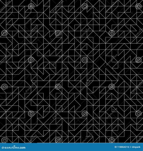 Triangle Abstract Mesh Geometric Seamless Pattern Stock Vector Illustration Of Matrix