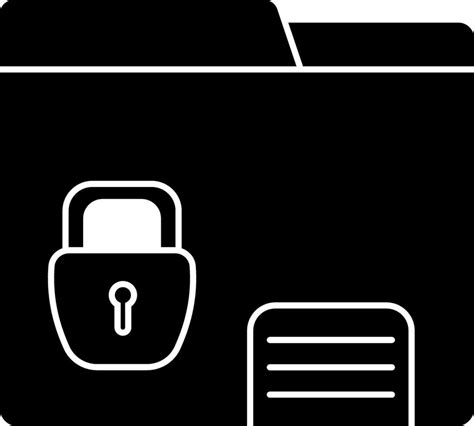 secure data folder icon in flat style 25006451 vector art at vecteezy