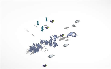 3d Design Aquatic Ecosystem Tinkercad