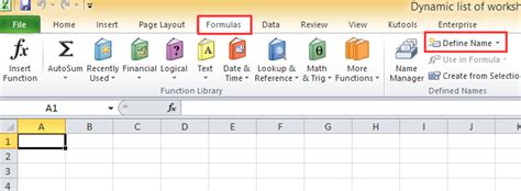 How To Create A Dynamic List Of Worksheet Names In Excel