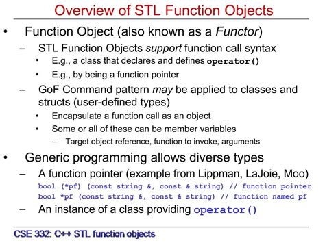 Ppt Overview Of Stl Function Objects Powerpoint Presentation Free