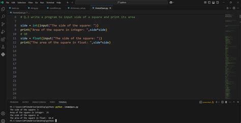 🔹 Python Program To Calculate The Area Of A Square 🔹 Khushi Yadav