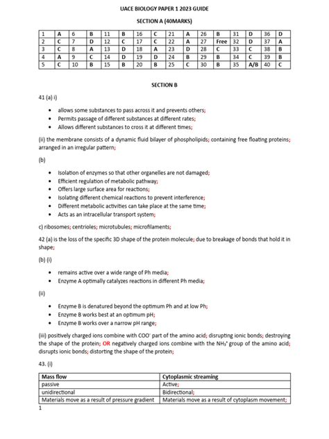 uace biology paper 1 2023 guide 111146 pdf biology cell biology