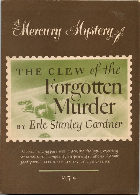 The Clew Of The Forgotten Murder By Gardner Erle Stanley Carleton
