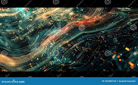 An Abstract Visualization Of Big Data Showcasing Massive Information Streams Complex Graphs