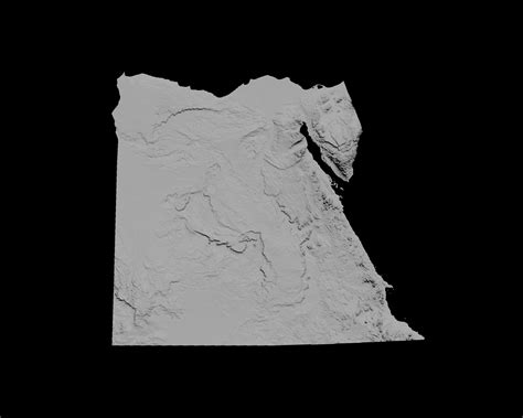 3d Topographical Map Of Egypt 3d Model 3d Printable Cgtrader