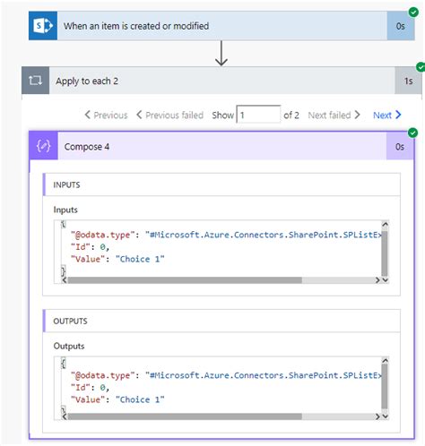 multi select choice fields in power automate