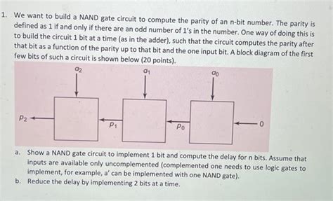 Solved We Want To Build A Nand Gate Circuit To Compute The