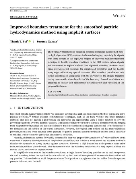 Improved Boundary Treatment For The Smoothed Particle Hydrodynamics