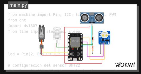 09 ESP Integrador Ultrasonico RTC DHT22 Servo DS1307 Wokwi ESP32