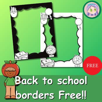 Back To School Borders Black And White Page Borders Free By Anm
