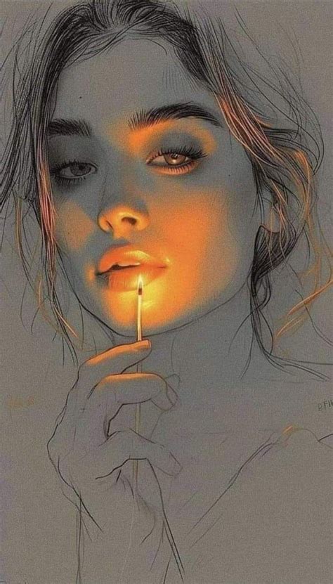 Pin Af Océane Moulin På Ateliers Océane Portrættegning Akvarel