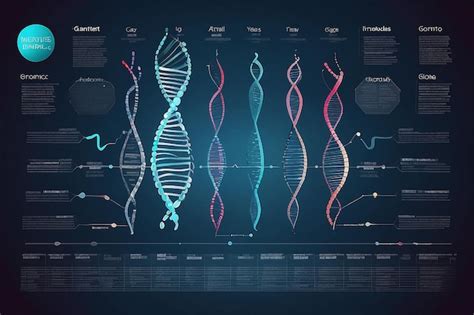 Premium Photo Dna Test Infographic Genome Sequence Map Chromosome