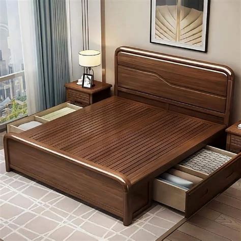 Queen Size Teak Wood Wooden Cot Bed With Storage At Rs 55000 In Bengaluru