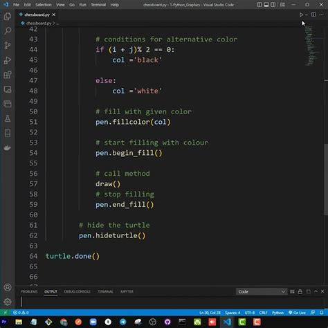 Python Program To Draw Chessboard Youtube