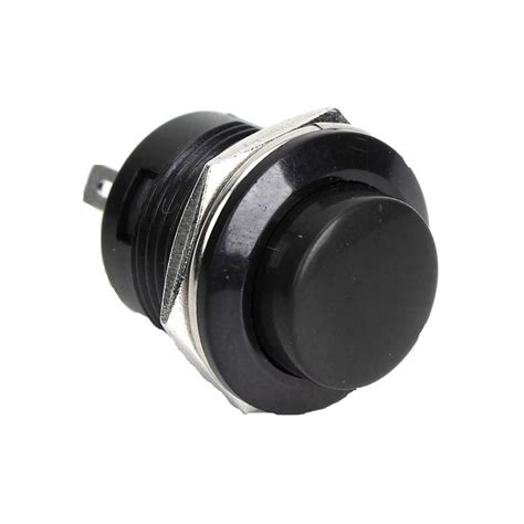 black r13 507 16mm 2pin momentary self reset round cap push button switch darkoct02