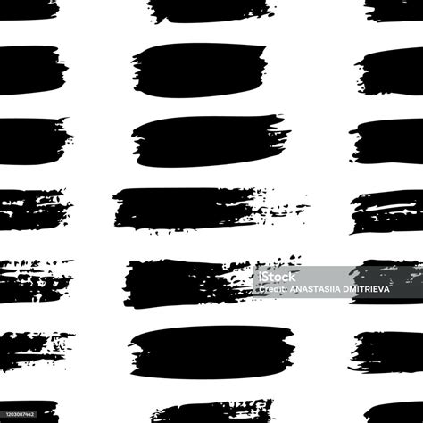 그런 지 브러쉬 스트로크 원활한 패턴 잉크로 그려진 추상적인 텍스처 핸드 벡터 흑백 스칸디나비아 배경 검은색에 대한 스톡 벡터 아트 및 기타 이미지 Istock
