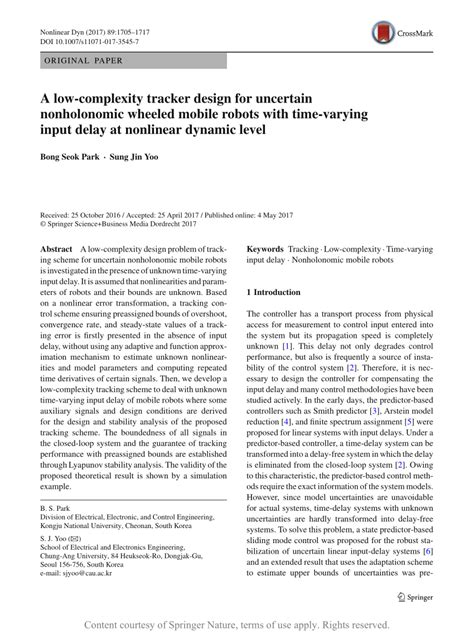 A Low Complexity Tracker Design For Uncertain Nonholonomic Wheeled Mobile Robots With Time