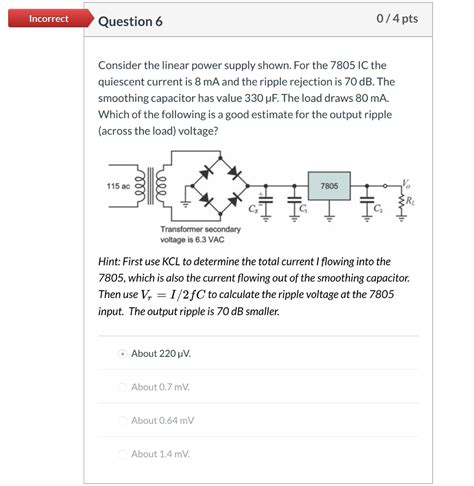 Incorrect Question 6 0 4 Pts Consider The Linear Chegg Com