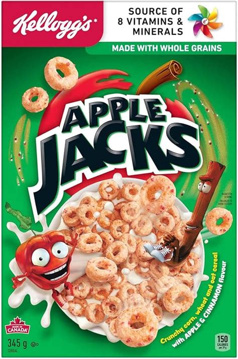 Kelloggs Apple Jacks Breakfast Cereal Original Good Source Of