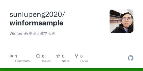 GitHub sunlupeng winformsample Winform程序设计教学实例