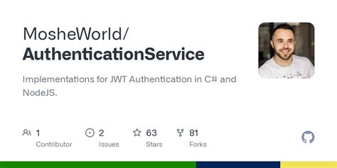GitHub MosheWorld AuthenticationService Implementations For JWT Authentication In C And NodeJS