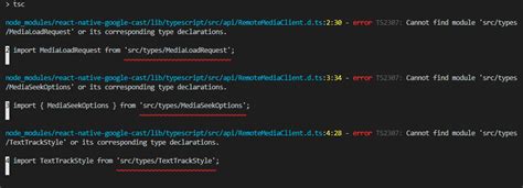 Not Find Module With Type Declarations Tsc Error Issue React Native Google Cast React