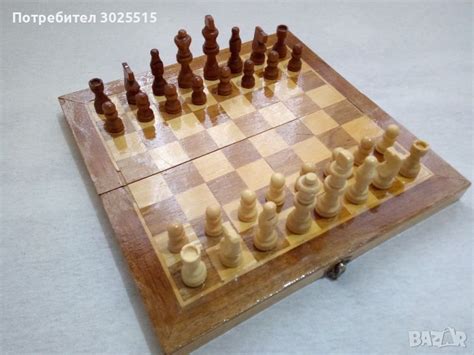 Шах с дървени фигури в дървена кутия игра в Шах и табла в гр София Id40092937 — Bazar Bg
