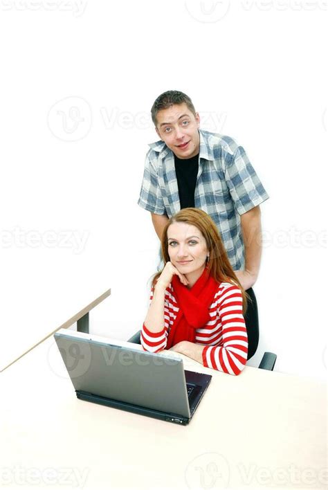 Man Woman Computer Stock Photos Images And Backgrounds For Free Download