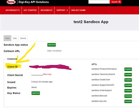 X DIGIKEY Client Id Invalid For Requested Resource Site Help Information And Feedback