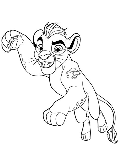 Leeuwenwacht Kleurplaat Kion Leeuw