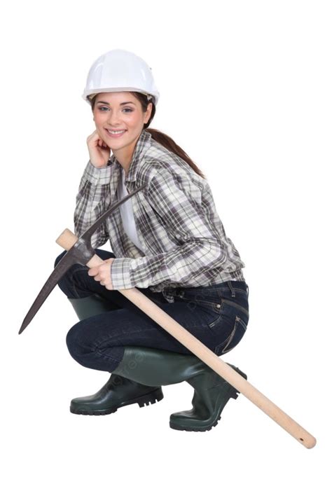 Woman With A Pickaxe Photo Background And Picture For Free Download Pngtree