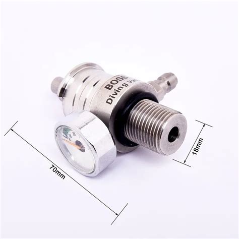 Pcp 공군 콘도르 고압 밸브 직접 분사 테스트 밸브 M18x15 8mm 필 니플 4500psi 40mpa 게이지 스테인레스