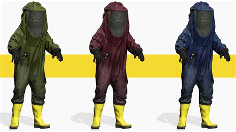 Artstation Hazmat Suit Chemical Nuclear 3d Model Full Body Low Poly