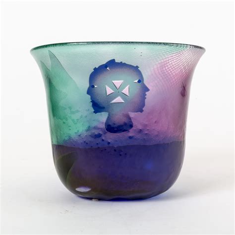 A Signed Bertil Vallien Unique Glass Bowl From Kosta Boda Bukowskis