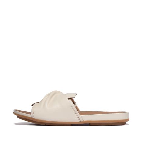 Fitflop Gracie Soft Twist Leather Slides Womens Sandals Oandc Butcher