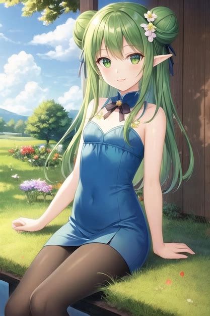 Premium Ai Image The Girl In The Blue Dress