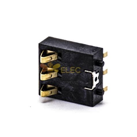 Lithium Battery 3 Pin 3 0MM Pitch Battery Connector 10 0H Gold Plating PCB Mount