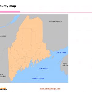 Maine County Map Editable Powerpoint Maps