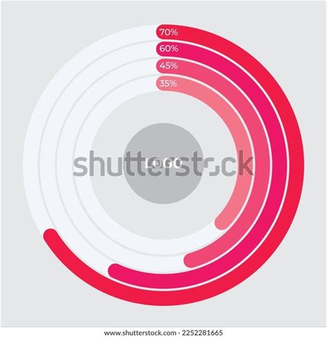 Circular Progress Chart Four Circular Progress Stock Vector Royalty