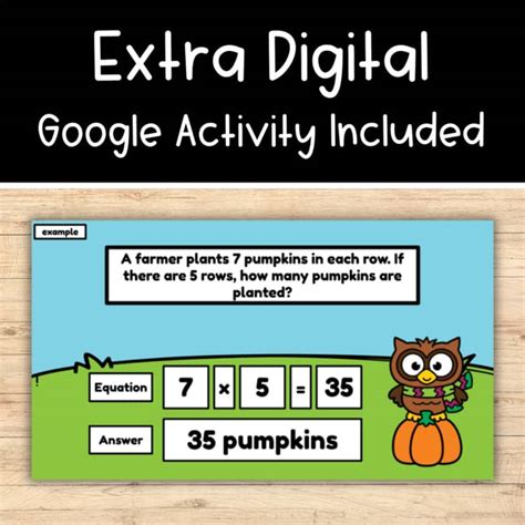 Pumpkin Patch Math Craft Fall Multiplication And Division Word Problems