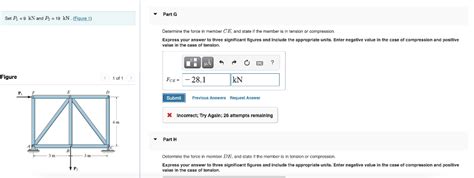 Solved Set P KN And P KN Figure Determine The Force Chegg Com