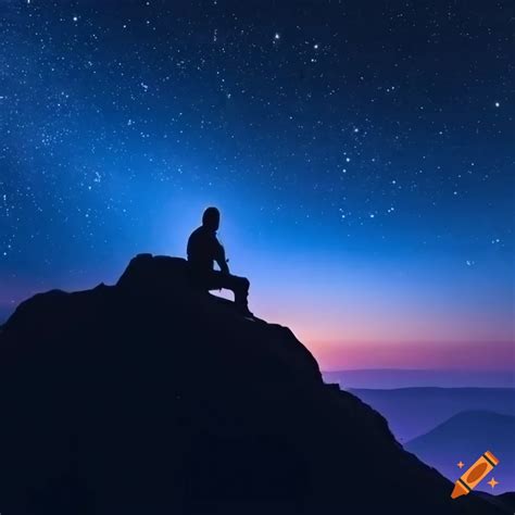 Young Man With An Evil Smile Looking At Stars In The Sky On Craiyon