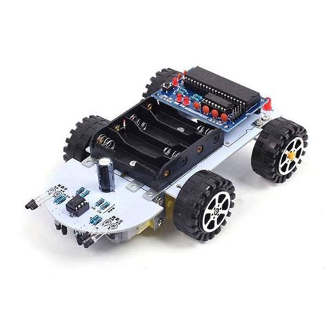 Smart Car Diy Kit C51 Intelligent Vehicle Obstacle Avoidance Tracking Kit Intelligent Car
