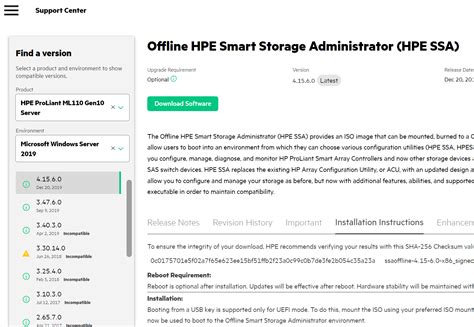 Solved HP Smart Storage Administrator Experts Exchange