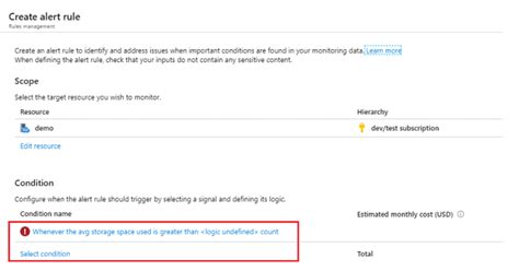 create alerts for sql managed instance k21 academy