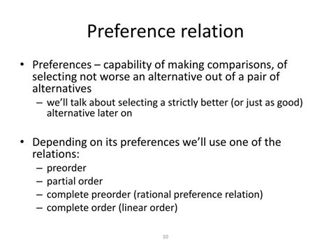 ppt decision theory preference relation and choice function